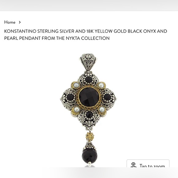 Konstantino | Jewelry | Konstantino Ss8k Gold Black Onyx And Pearl ...